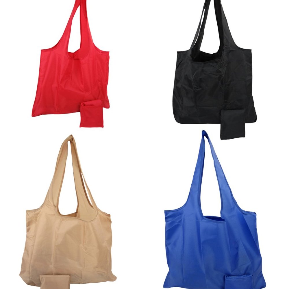 Brand New 4 Reusable Foldable Tote Bags - Gem
